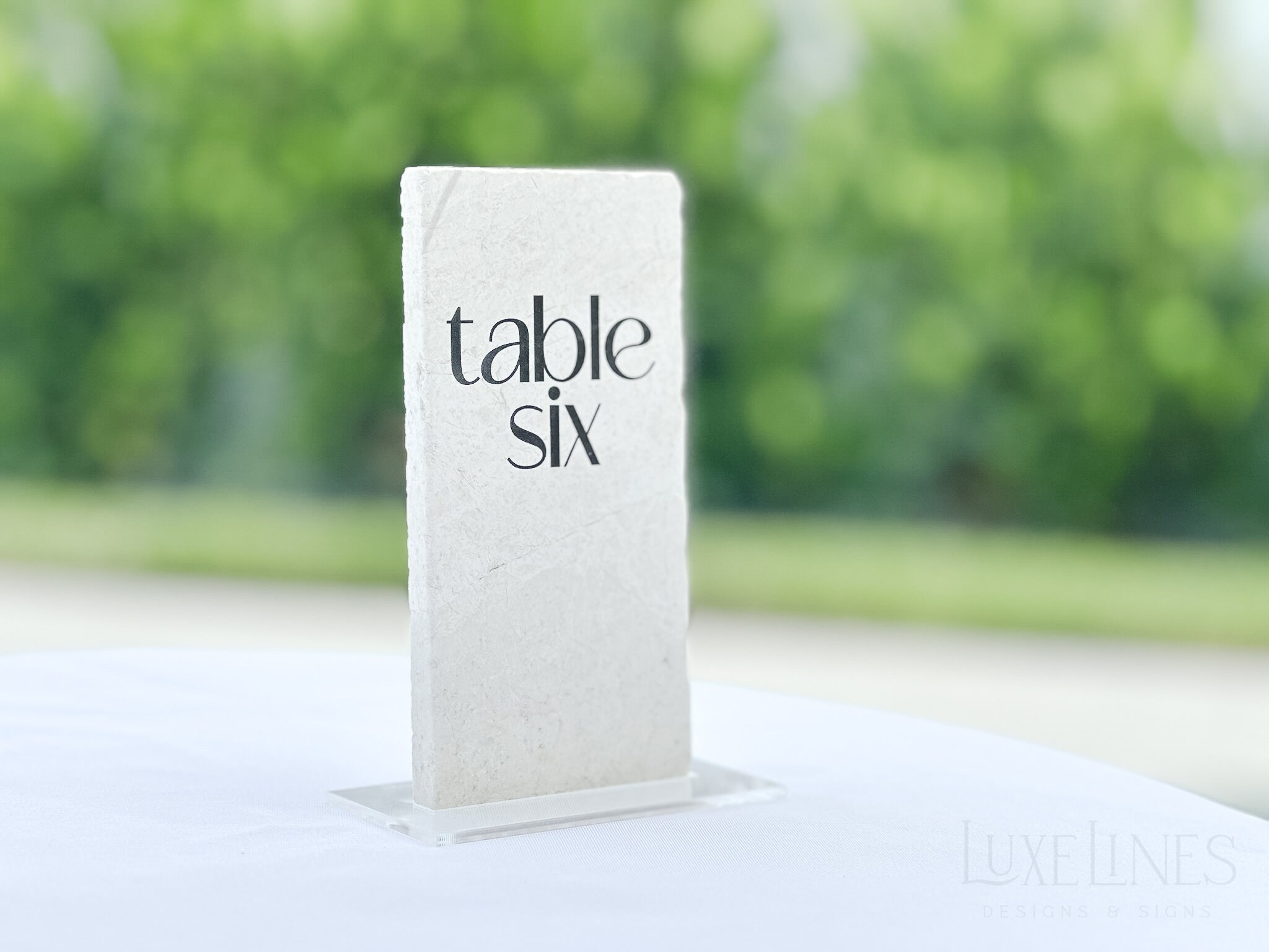 Marble Stone Table Numbers | Wedding Unique Signage | Custom Layered ...