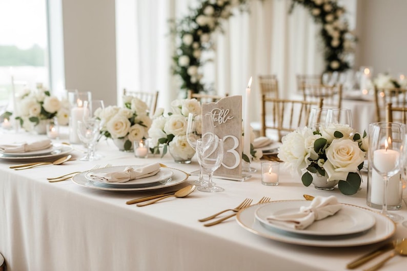 3D Marble Stone Table Numbers | Wedding Unique Signage | Custom Layered ...