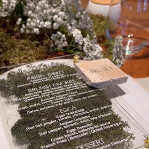 Travertine Stone Acrylic Place Card Settings, Acrylic Place Names ...