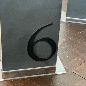 3D Black Matte Limestone Stone Table Numbers | Wedding Unique Signage ...