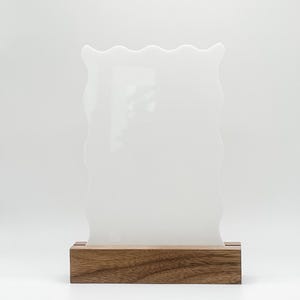 White Wavy Ripple Blank Acrylic Table Numbers Acrylic Sign DIY Cast ...