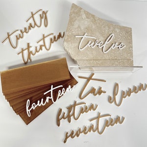 Classic Travertine Stone Table Numbers - Etsy UK