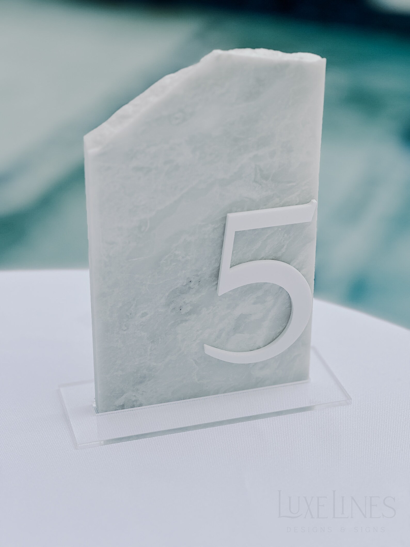 3D Marble Stone Table Numbers | Wedding Unique Signage | Custom Layered ...
