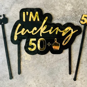 Middle Finger Day Cake Topper Birthday Day Decor Cake Topper Tag ...