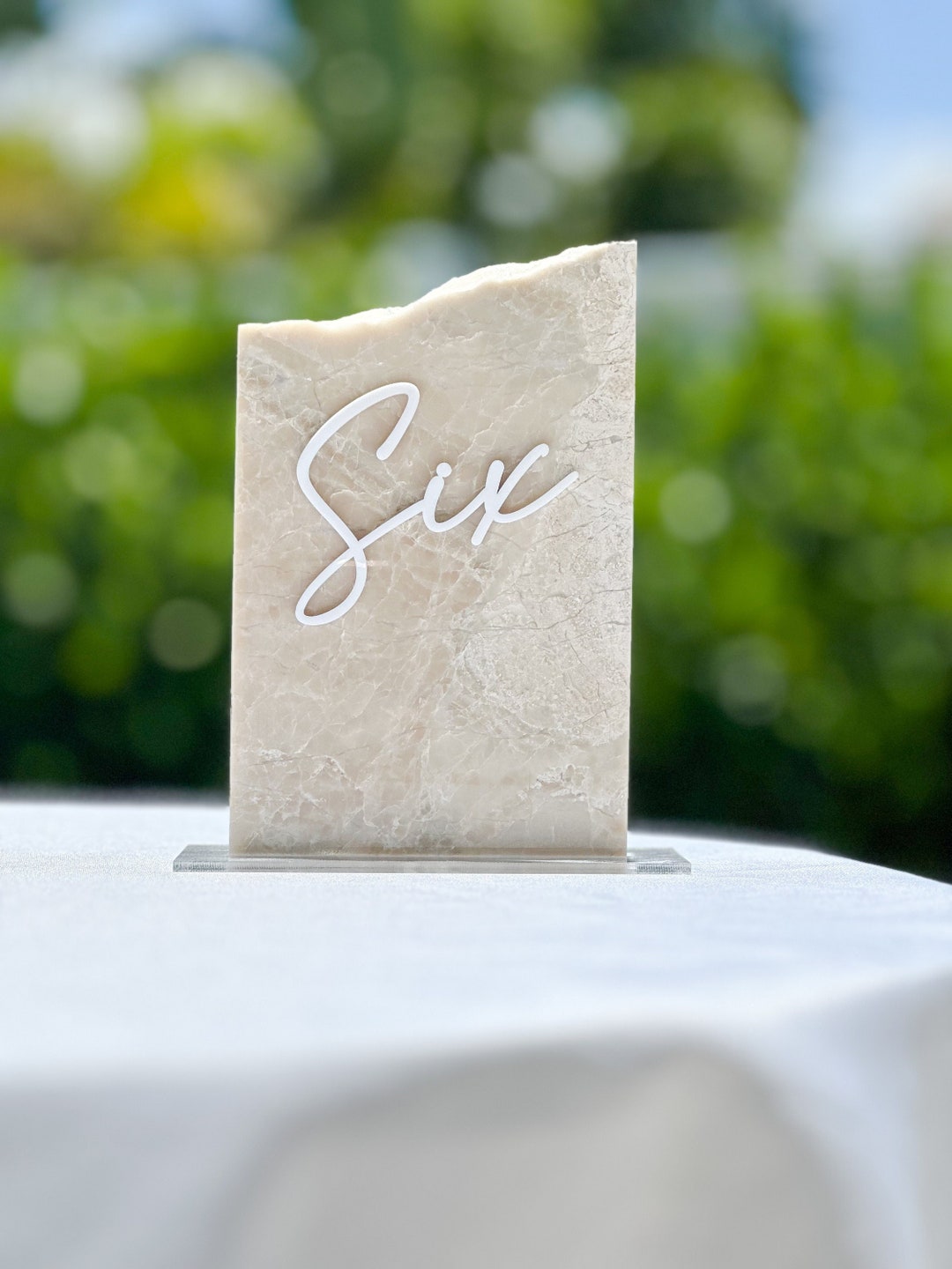 3D Marble Stone Table Numbers | Wedding Unique Signage | Custom Layered ...