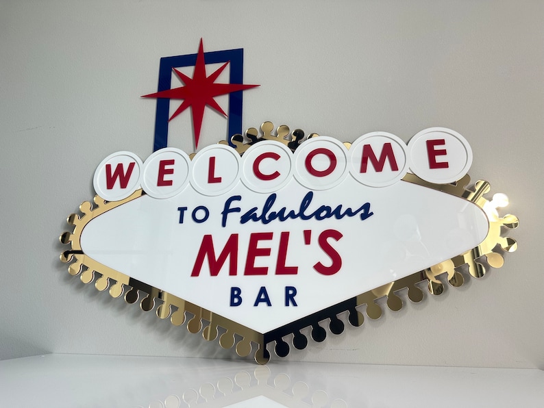 Acrylic Las Vegas Sign | 3D Layered Sign | Welcome to Fabulous Las ...