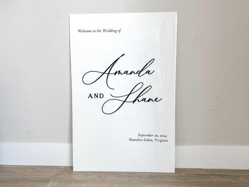 Wedding Welcome Sign | Minimalist Modern Signage | Wedding Signage ...