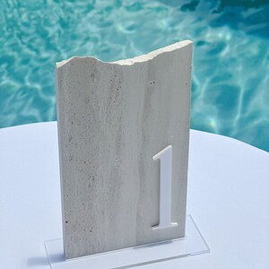 3D Limestone Stone Table Numbers | Wedding Unique Signage | Custom ...