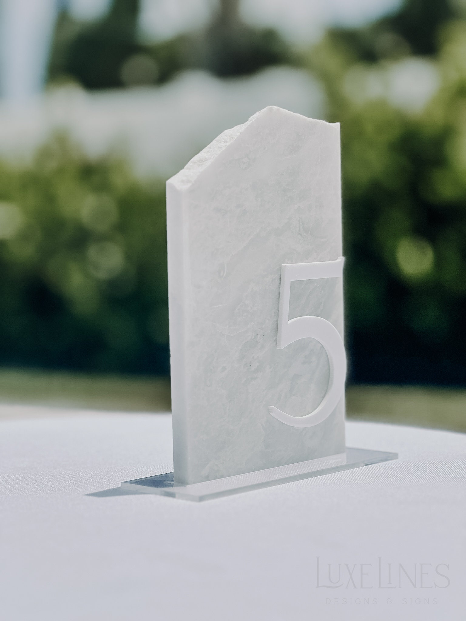 3D Marble Stone Table Numbers | Wedding Unique Signage | Custom Layered ...