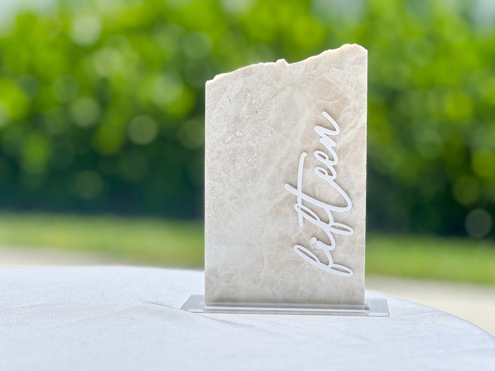 3D Marble Stone Table Numbers | Wedding Unique Signage | Custom Layered ...
