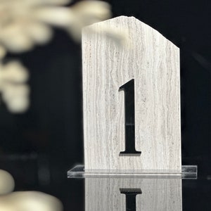 3D Marble Stone Table Numbers | Wedding Unique Signage | Custom Layered ...