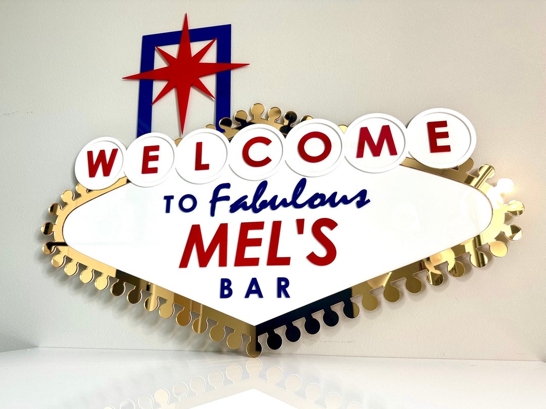 Acrylic Las Vegas Sign | 3D Layered Sign | Welcome to Fabulous Las ...