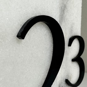 3D Marble Stone Table Numbers Wedding Unique Signage Custom Layered ...