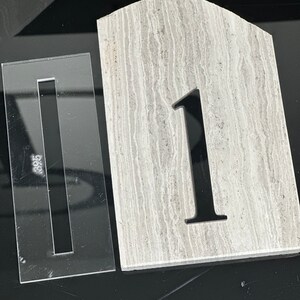 3D Marble Stone Table Numbers | Wedding Unique Signage | Custom Layered ...