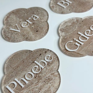 Faux Stone Acrylic Place Card Settings Acrylic Place Names - Etsy