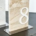 3D Marble Stone Table Numbers Wedding Unique Signage Custom Layered ...