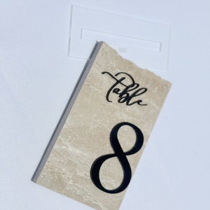 3D Marble Stone Table Numbers | Wedding Unique Signage | Custom Layered ...