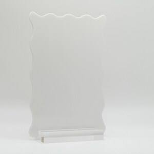 White Wavy Ripple Blank Acrylic Table Numbers Acrylic Sign DIY Cast ...