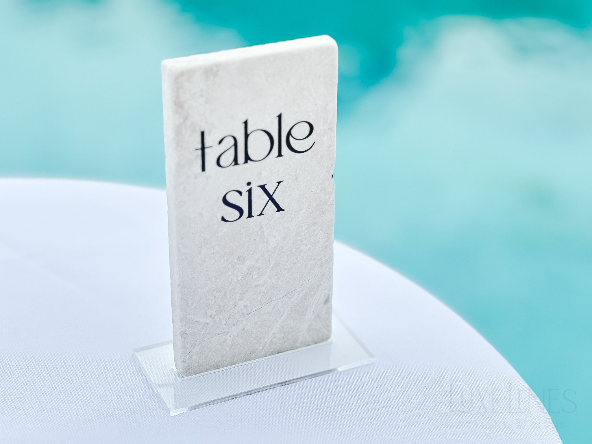 Marble Stone Table Numbers | Wedding Unique Signage | Custom Layered ...