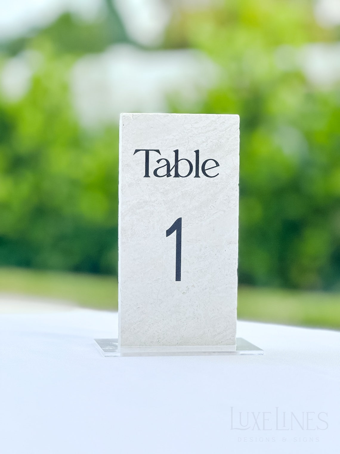 Marble Stone Table Numbers | Wedding Unique Signage | Custom Layered ...