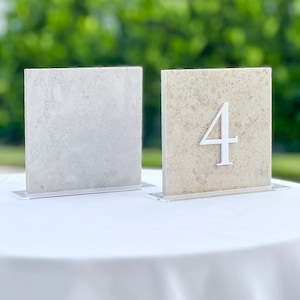 3D Marble Stone Table Numbers | Wedding Unique Signage | Custom Layered ...