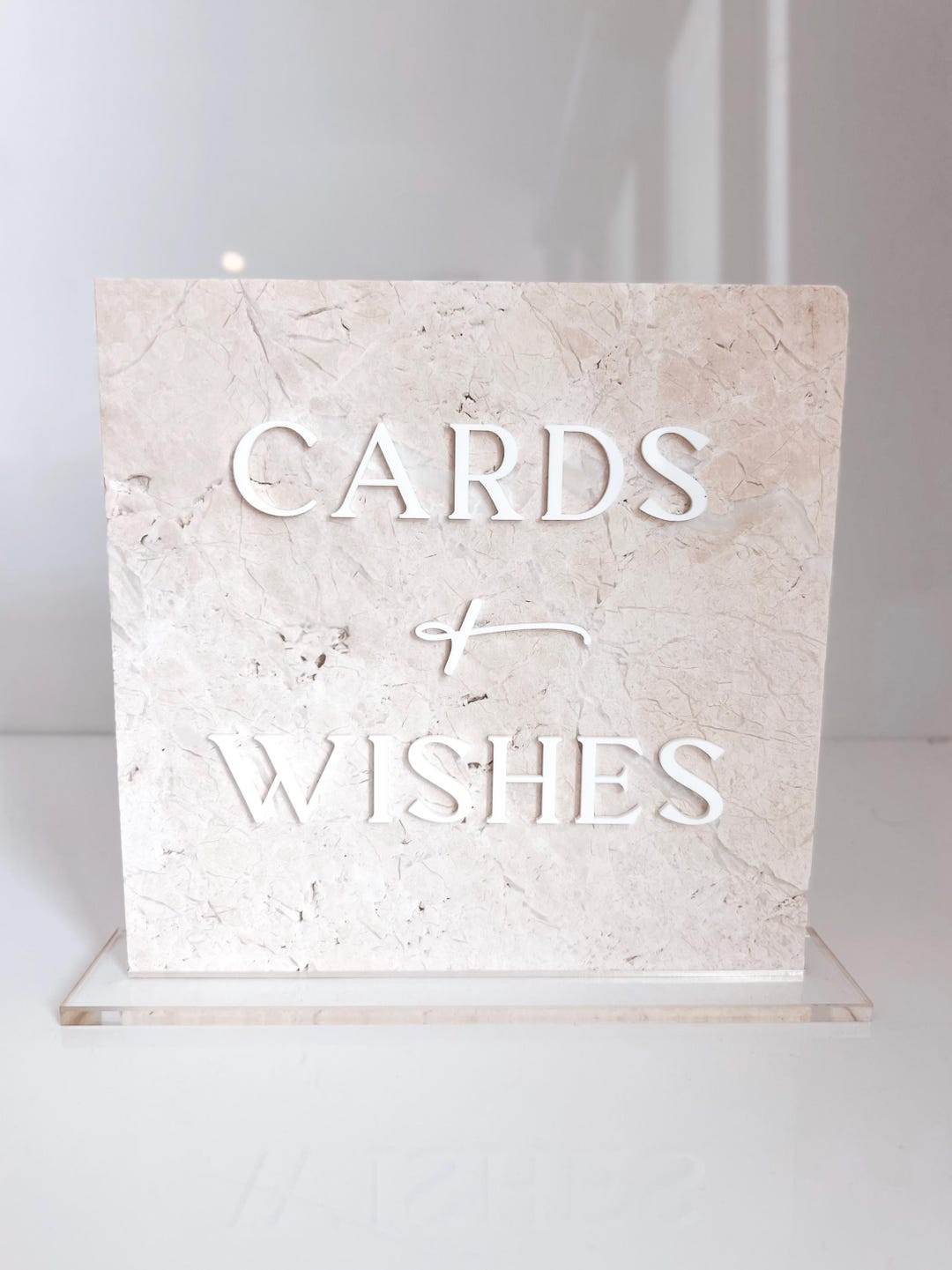 Marble 3D Cards and Wishes Table Sign | Wedding Sign | Modern Wedding ...