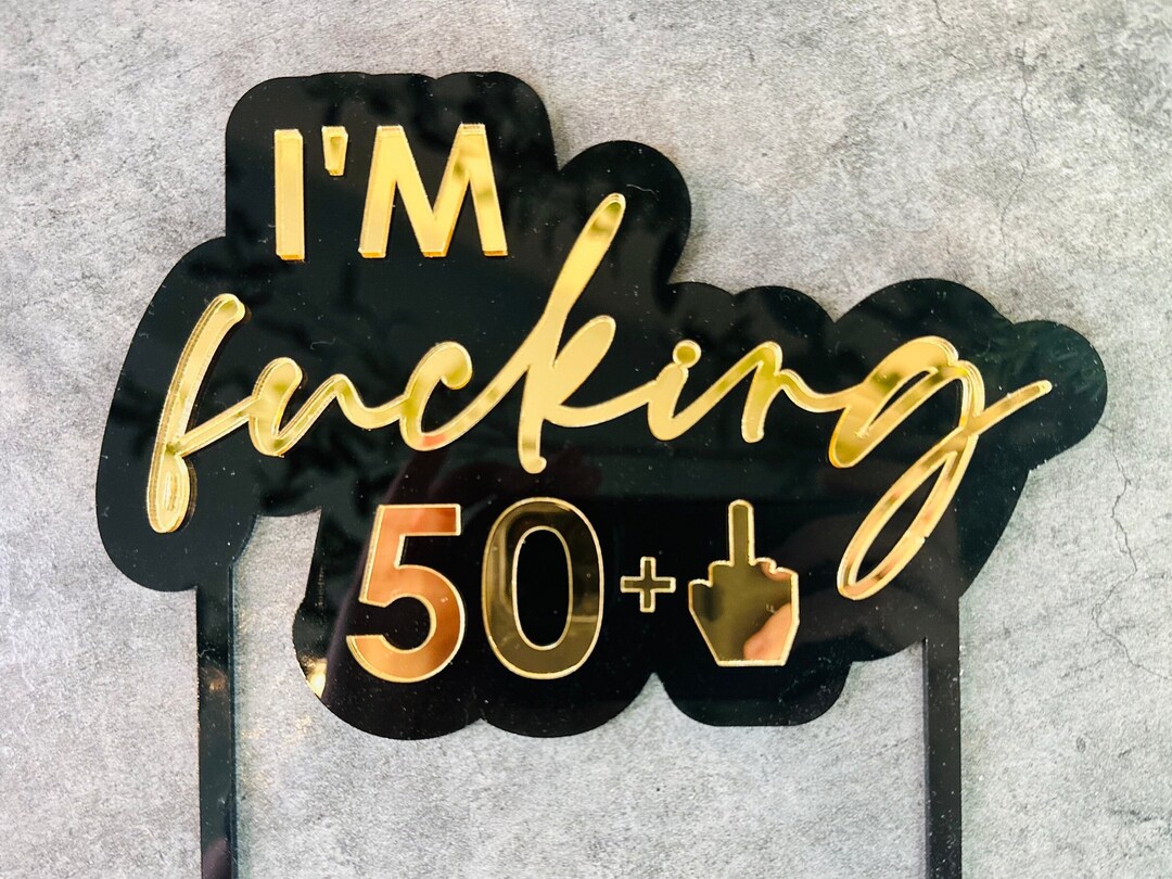 Middle Finger Day Cake Topper Birthday Day Decor Cake Topper Tag ...