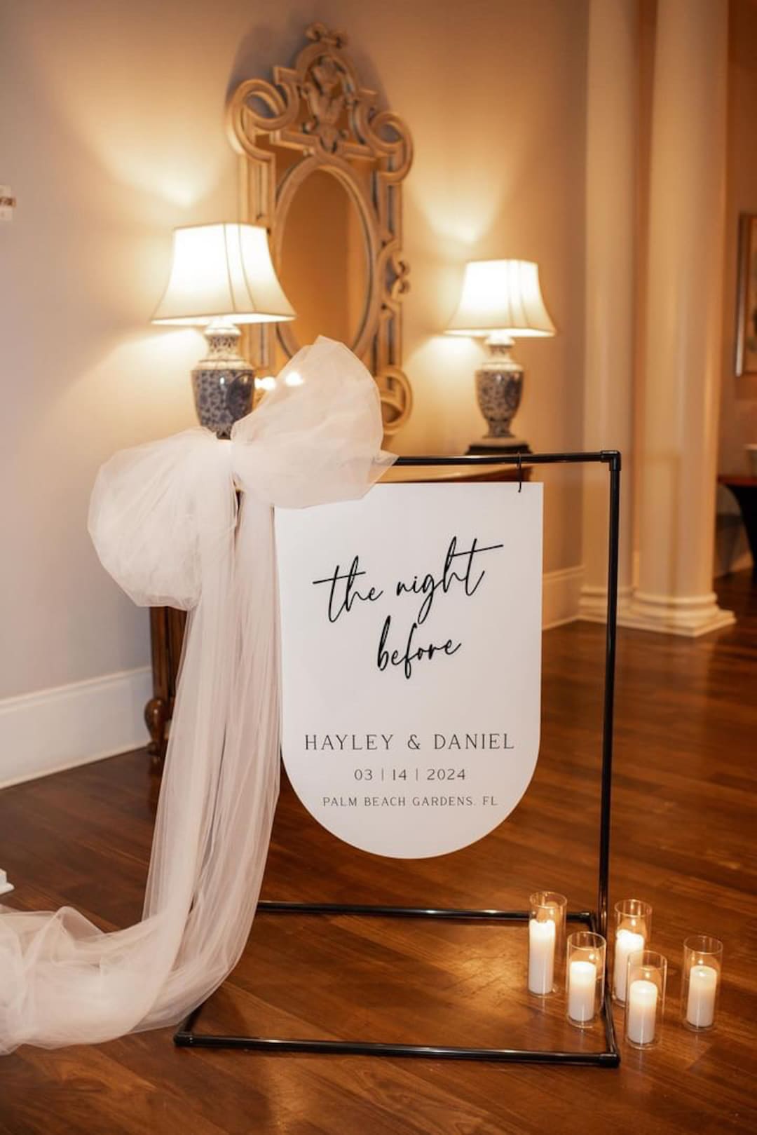 3D Rehearsal Welcome Sign Gold Mirror |minimalist Modern Signage ...