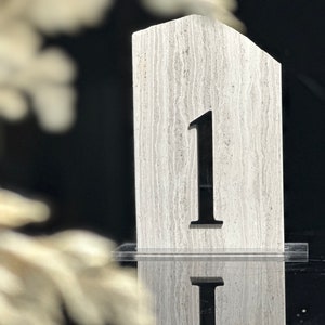 3D Marble Stone Table Numbers | Wedding Unique Signage | Custom Layered ...
