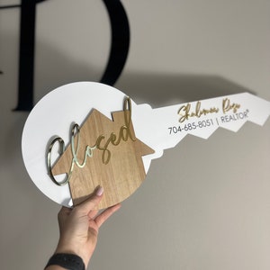 Personalized Realtor Key | Closing Realty | House Sold Acrylic and Wood ...