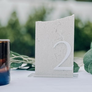 3D Limestone Stone Table Numbers | Wedding Unique Signage | Custom ...