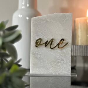 3D Marble Stone Table Numbers Wedding Unique Signage - Etsy
