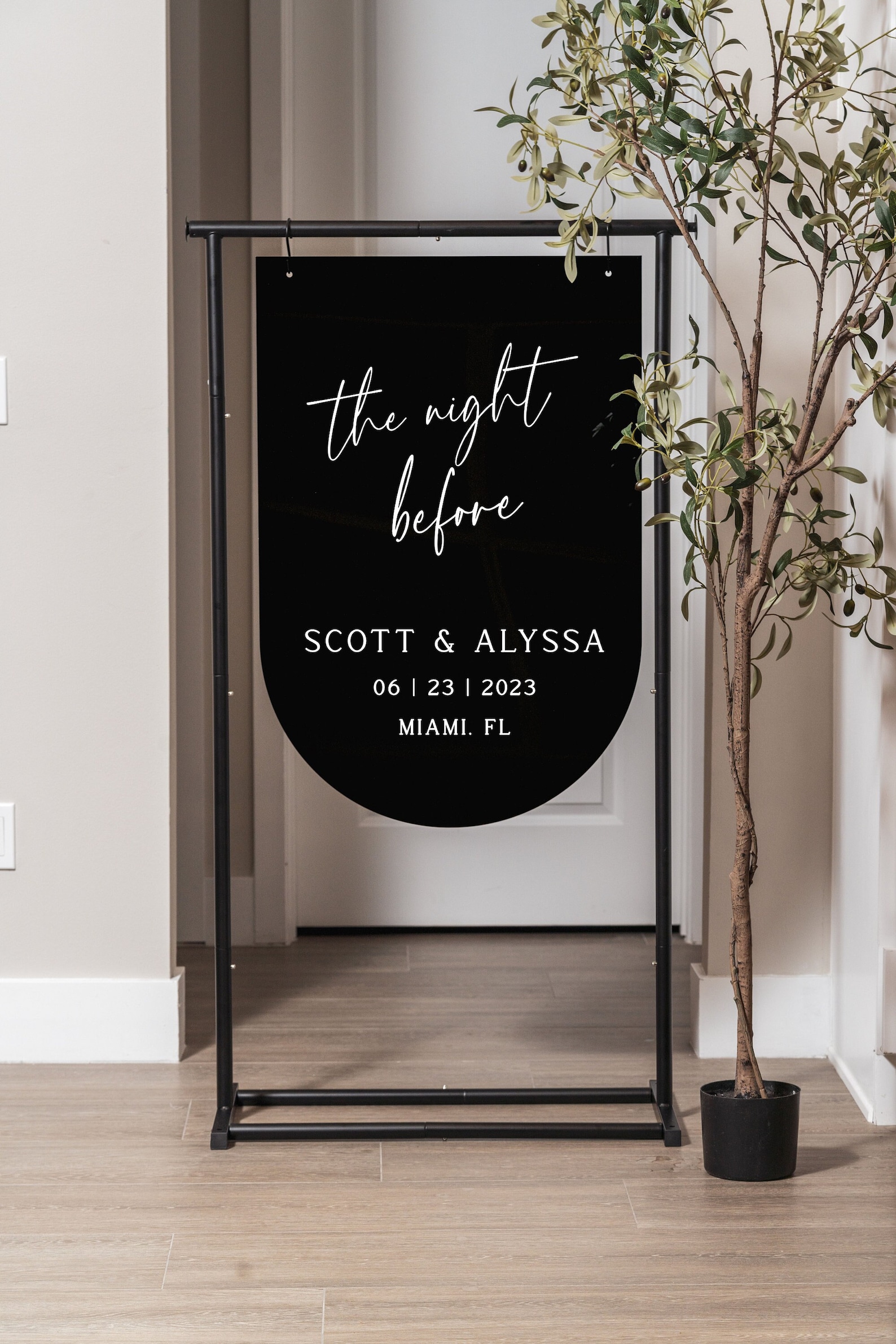 3D Rehearsal Welcome Sign Gold Mirror |minimalist Modern Signage ...