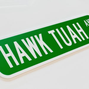 Acrylic Hawk Tuah Street Sign Spit on That Thang Funny Viral Meme ...