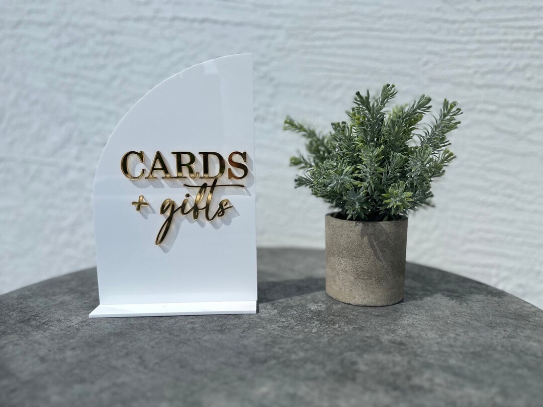 3D Cards and Gifts Half Arch Table Sign Arch Wedding Sign Modern ...