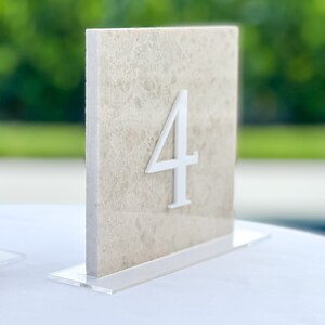 3D Marble Stone Table Numbers | Wedding Unique Signage | Custom Layered ...