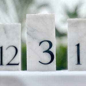 3D Marble Stone Table Numbers | Wedding Unique Signage | Custom Layered ...
