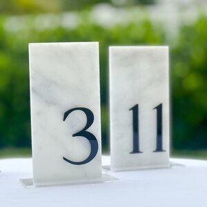 3D Marble Stone Table Numbers | Wedding Unique Signage | Custom Layered ...