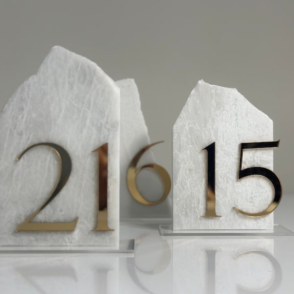 Stone Table Numbers - Etsy