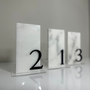 3D Marble Stone Table Numbers Wedding Unique Signage - Etsy