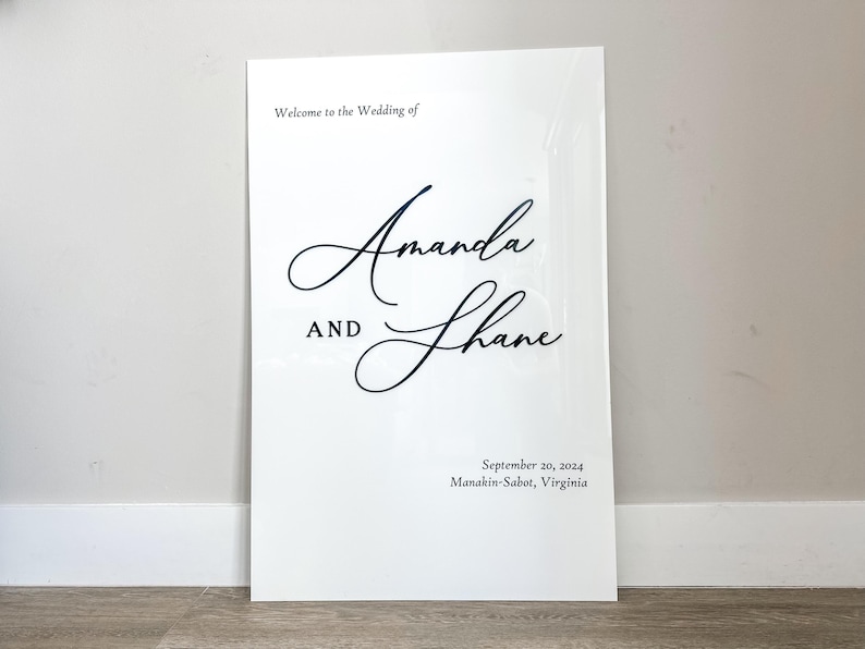 Wedding Welcome Sign | Minimalist Modern Signage | Wedding Signage ...