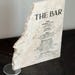 Luxury Marble Stone Bar Sign – Natural Edge Menu Sign | Wedding Bar ...