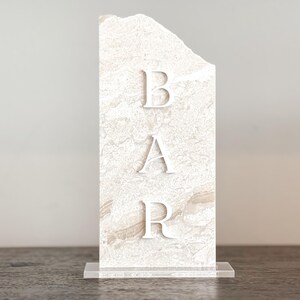 Marble Stone Bar Sign | Wedding Unique Signage | Menu Sign, Drink Sign ...