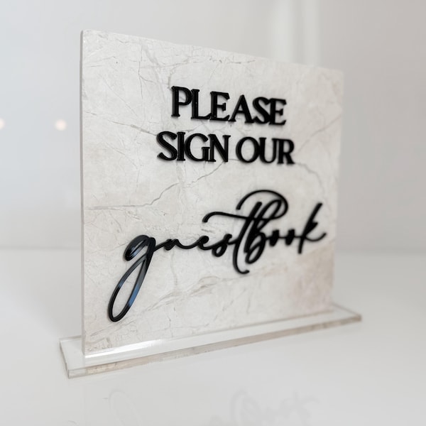 Marble Wedding Sign - Etsy