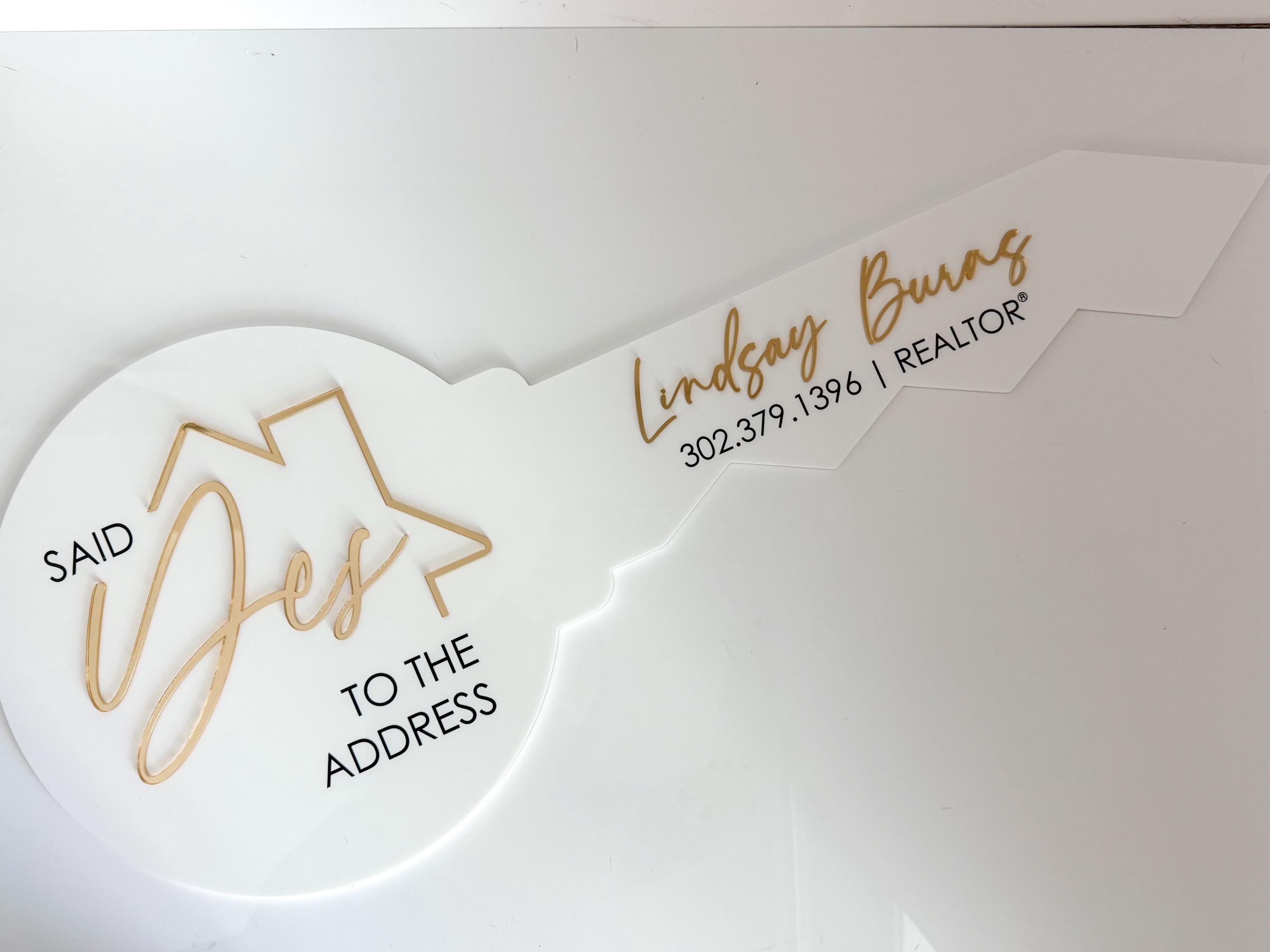 Personalized Realtor Key | Say Yes to the Address | Closing Realty ...