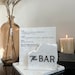 Marble Stone Bar Sign | Wedding Unique Signage | Menu Sign | Drink Sign ...