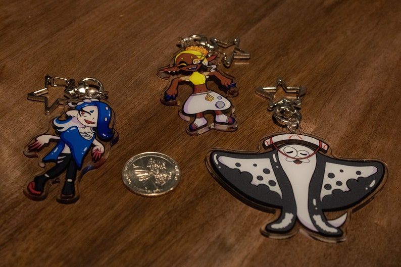 Splatoon Deep Cut Acrylic Charms Nintendo Keychains - Etsy
