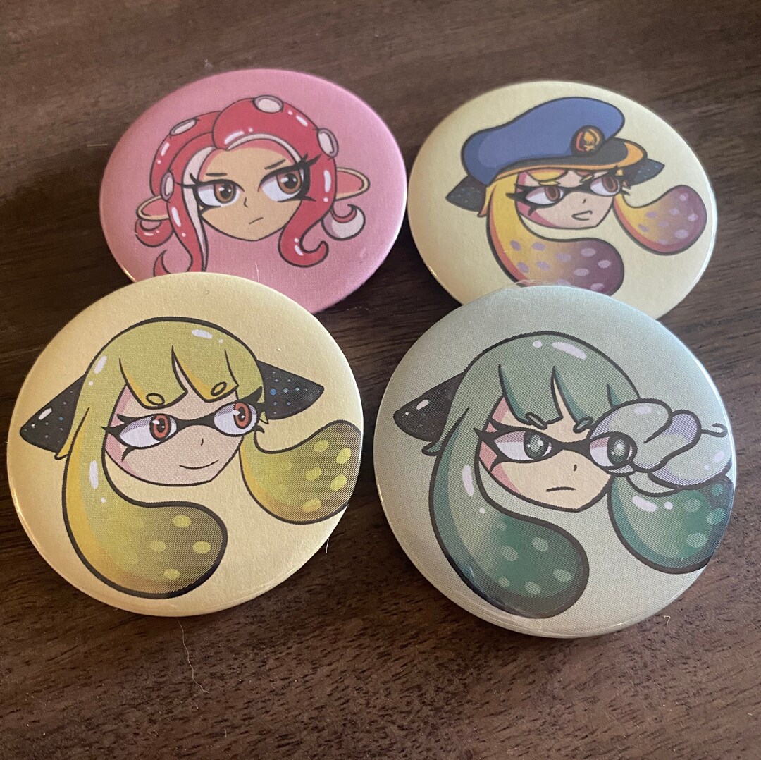 Splatoon Agent Pins - Etsy