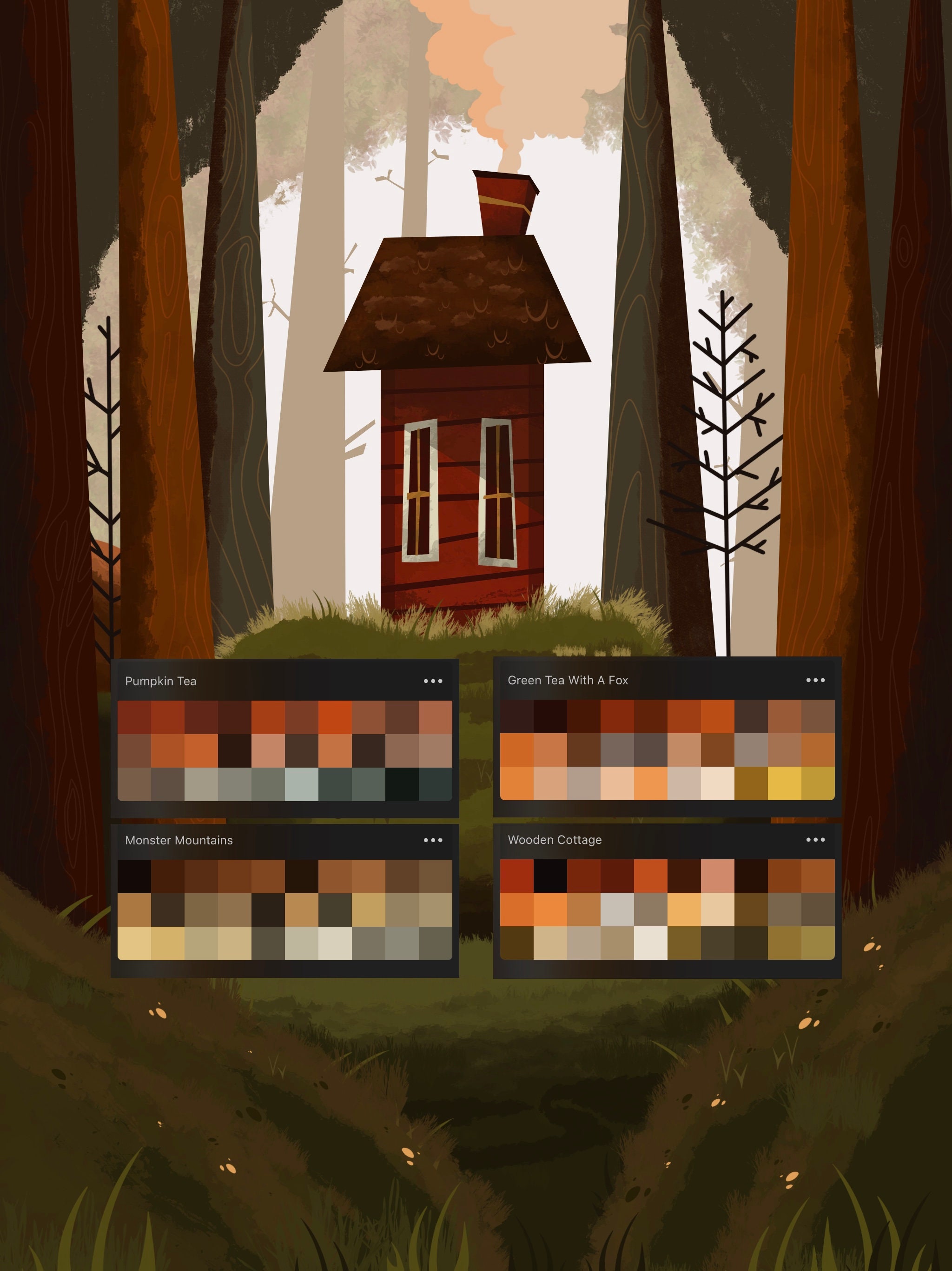 Hex COLOR Chart, NATURE , Color Analysis, Travel PALETTE, Woodland Boho ...