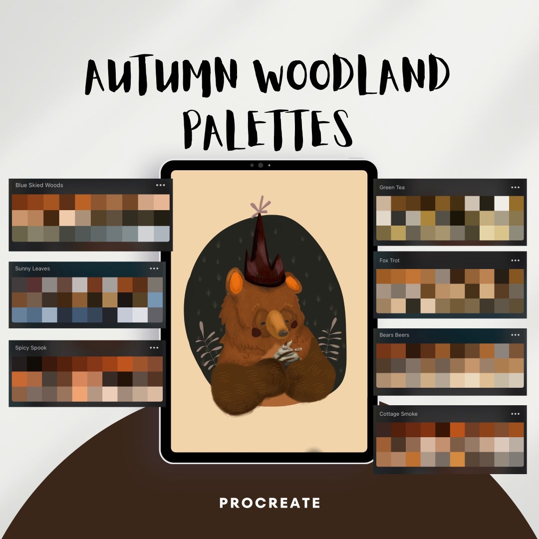 Boho Woodland Palettes PROCREATE, Cottagecore BUNDLE, Organic Autumn ...